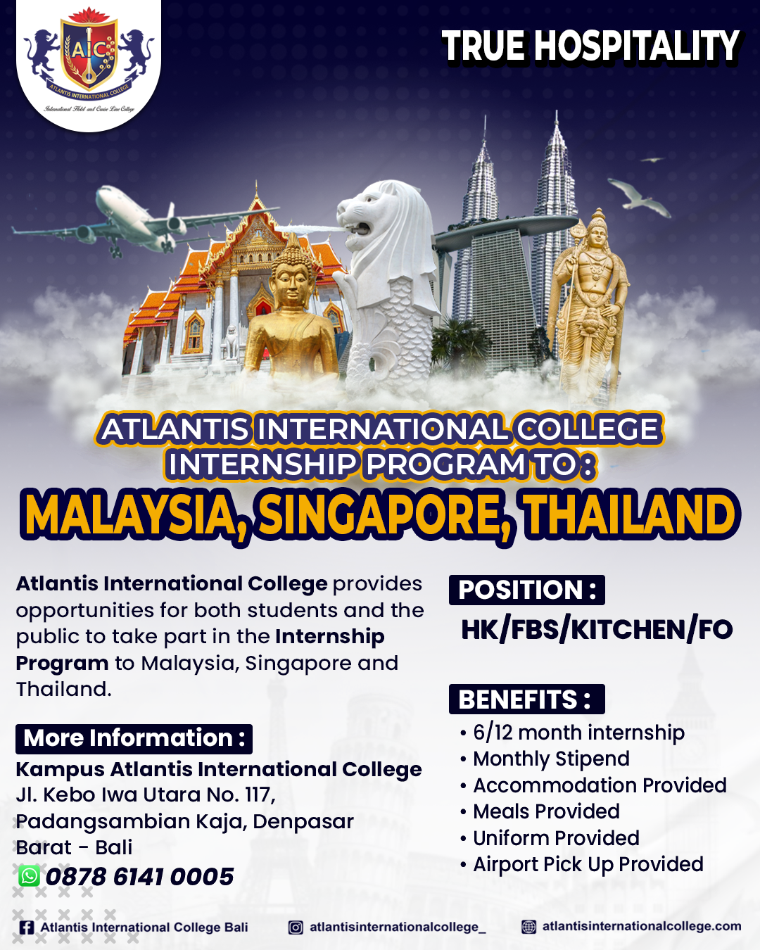INTERNSHIP PROGRAM TO MALAYSIA, SINGAPORE, THAILAND - Atlantis ...